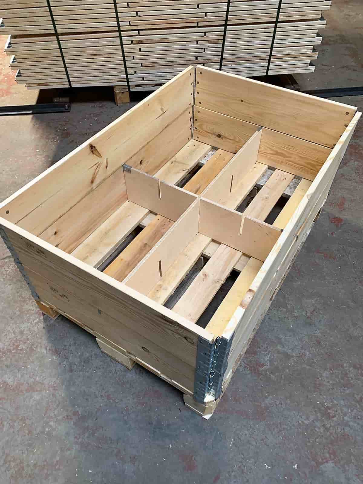 Pallet collar dividers and pallet collars manufacturing - woodpecker.lv